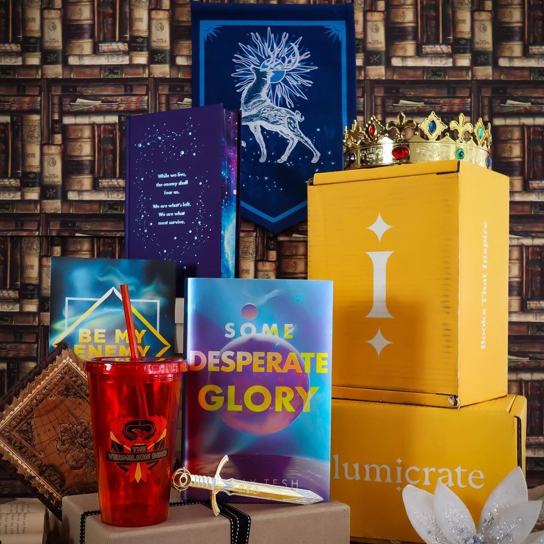 Some Desperate Glory by Emily Tesh full box (Illumicrate 'Be My Enemy'